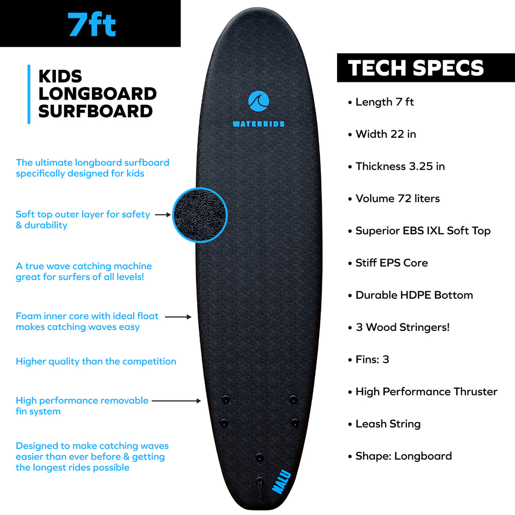 Kids Surfboard 7ft WAVE – Waterkids Surfboards