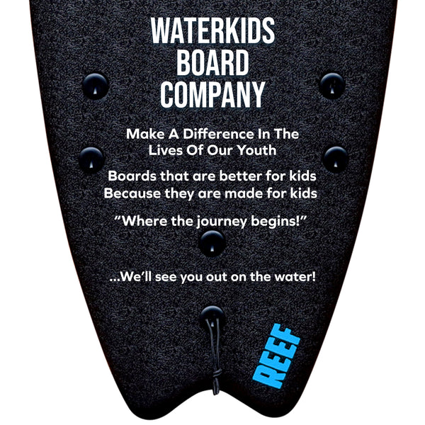 Kids Surfboard & Leash 5'6 'REEF' Midnight Black – Waterkids Surfboards